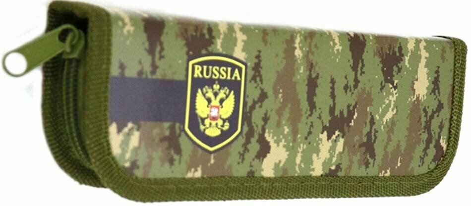 Пенал Проф-пресс 1-секционный, малый, 190х65 мм, дизайн "военный ФОН" (ПН-1813)