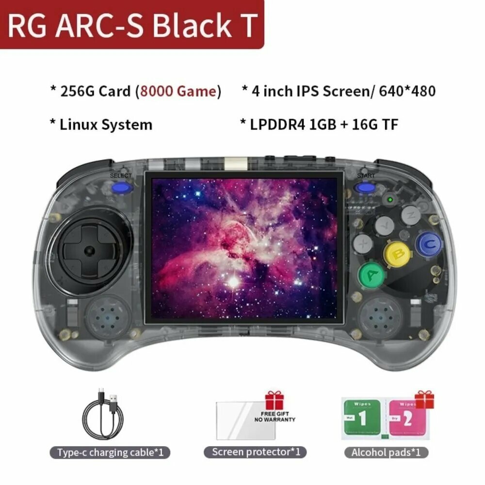 ANBERNIC RG ARC-D ARC-S Портативная Игровая Консоль С Шестикнопочным Дизайном, 4-дюймовые IPS-видеоплееры Linux И Android OS Retro Поддерживают Проводную Ручку