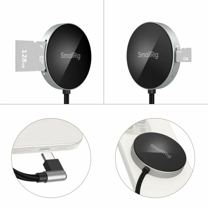 MagSafe usb-hub Type C, smallrig 3 в 1 с картридером microSD, TF+SD 3.0, картридер для ноутбука