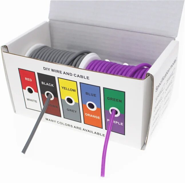 Термостойкий кабельный провод, мягкий силиконовый провод 12AWG 14AWG 16AWG 18AWG 20AWG 22AWG 24AWG 26AWG 28AWG 30AWG, термостойкий силикон