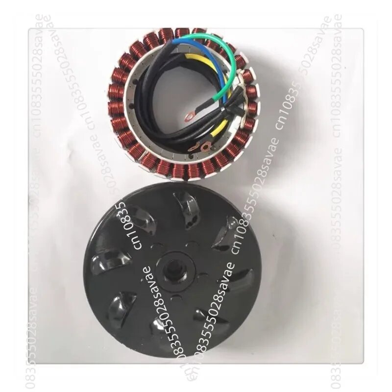 Генератор расширителя диапазона, 27-полюсный ротор, катушка статора, 170F, 5 кВт переменного тока, 60/72 В, двигатель из чистой меди