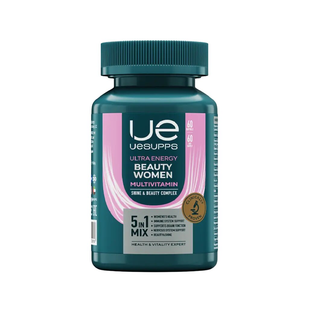 Уесаппс Ультра Энерджи Бьюти Вумен Мультивитамин/UESUPPS Ultra Energy Beauty Women Multivitamin капсулы массой 1930 мг 60 шт