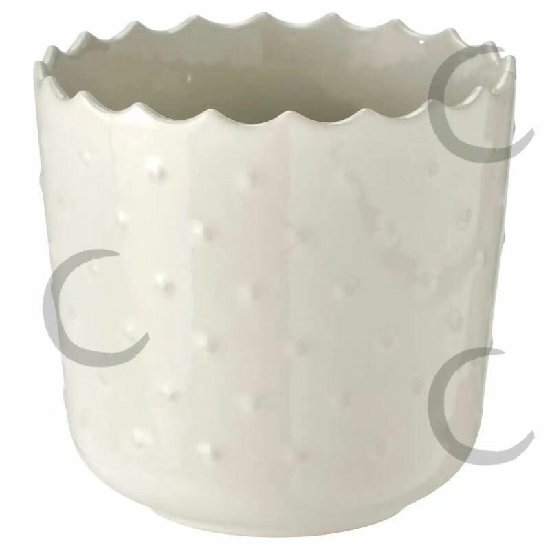 IKEA Горшок для цветов 1 л, 10 см, 1 шт, цвет белый