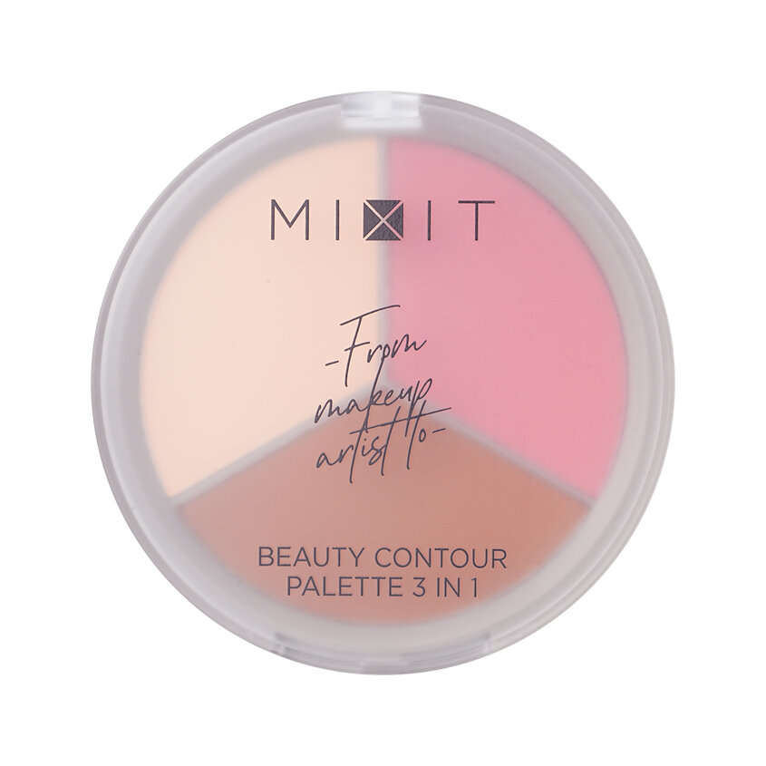 Палетка для скульптурирования лица MIXIT BEAUTY CONTOUR 3в1 тон 01