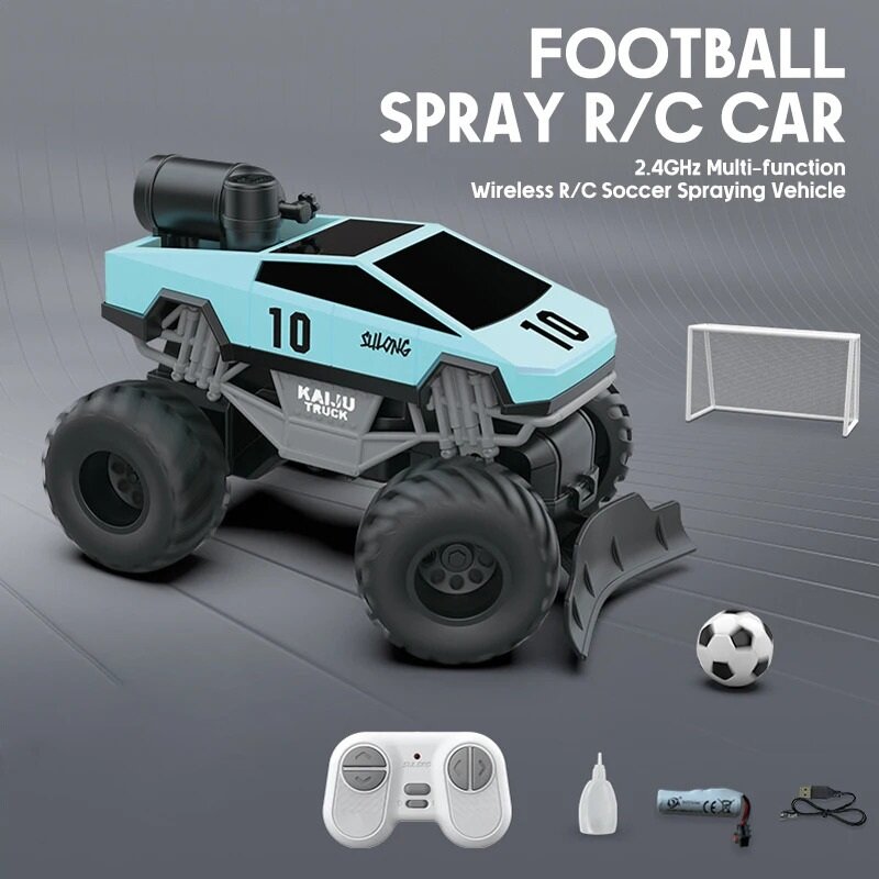 Радиоуправляемая машинка-футболистка 2.4G 1:24 с подсветкой, беспроводной пульт дистанционного управления, внедорожная игра с футбольными воротами, игрушка для вечеринок, для мальчиков, на Рождество.