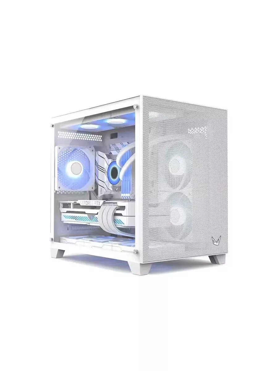 Корпус для компьютера Formula Crystal Z5 mATX, без БП, стекло, сталь, белый