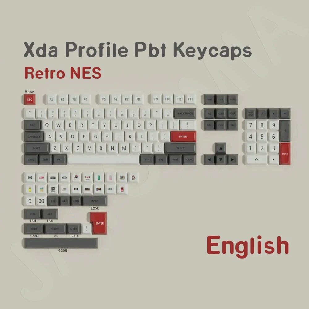 Кейкапы для механической клавиатуры Demo AK-011, cherry, PBT, EN+RU