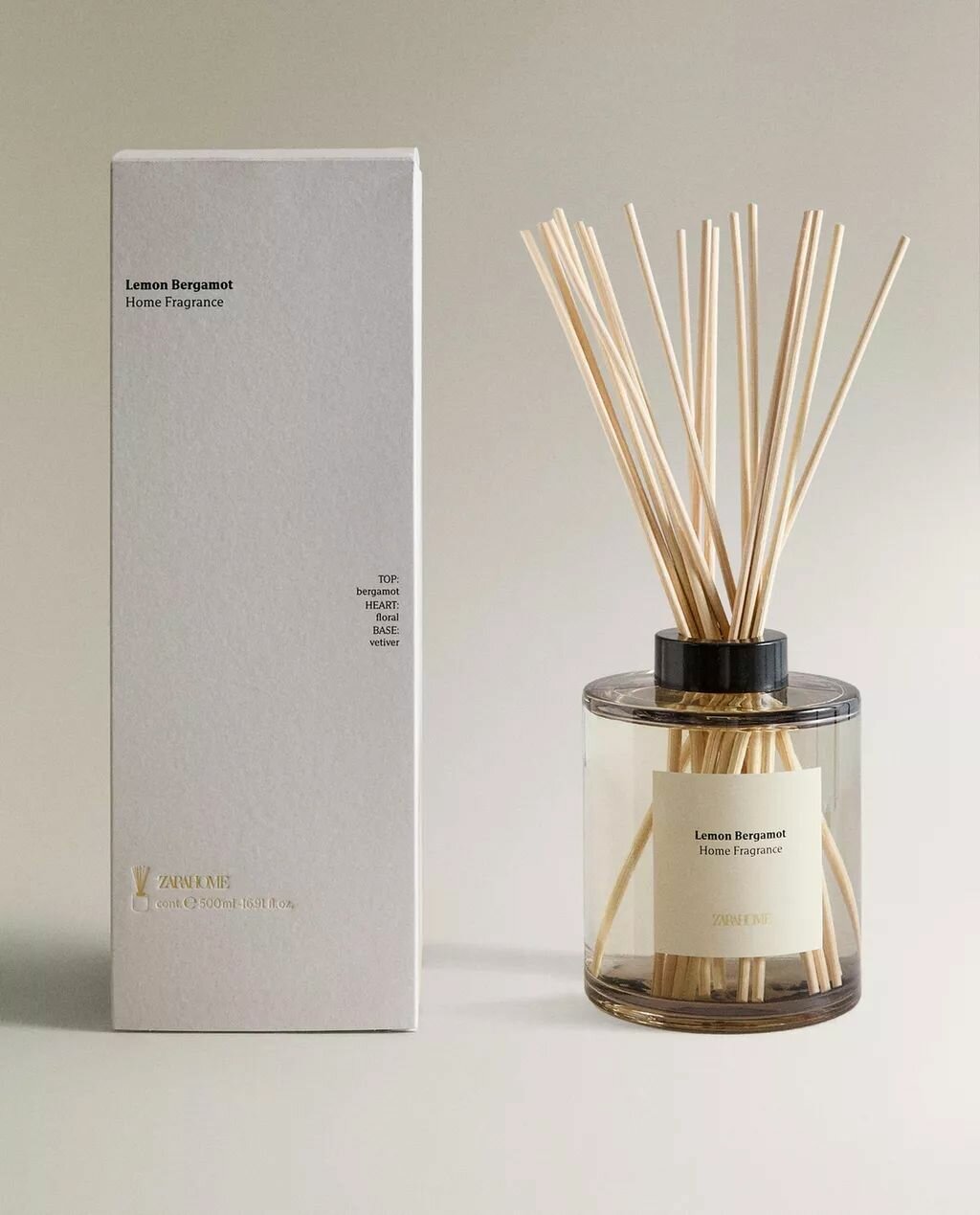 Ароматический диффузор ZARA HOME 1494/703/122 - аромат LEMON BERGAMOT (500 мл), 28 х 9.5 х 9.5 см