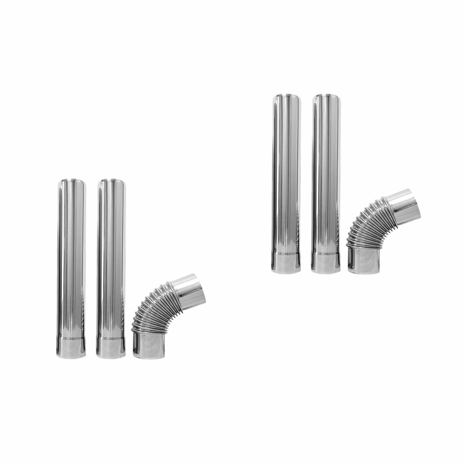 Комплект из 6 нержавеющих труб и колена 90 градусов для дымохода газового котла