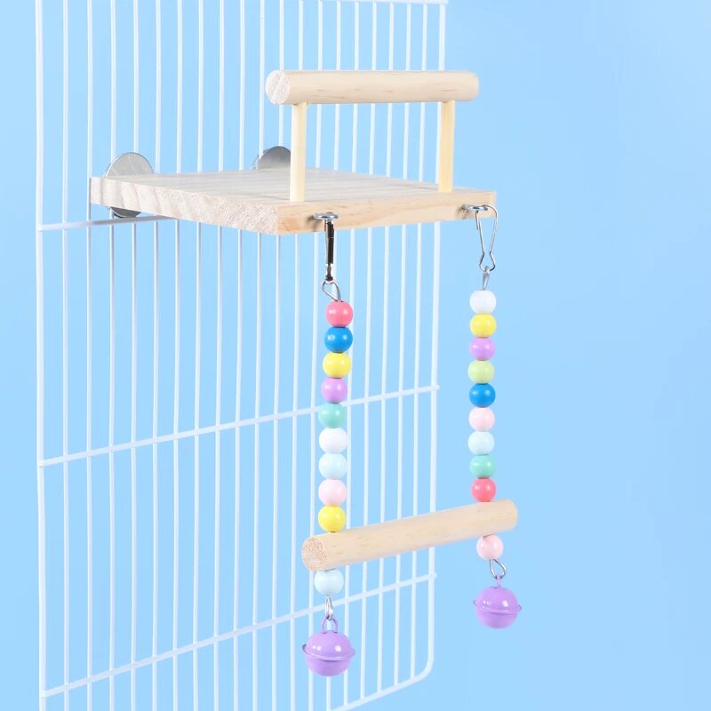 Подвесная платформа-качели для попугаев, игрушка для волнистых попугайчиков, неразлучников, кокатилей, лазательная