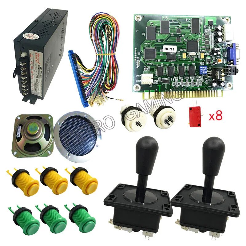 Набор для аркады JAMMA 60 в 1, 2 игрока, цвет: happ joystick