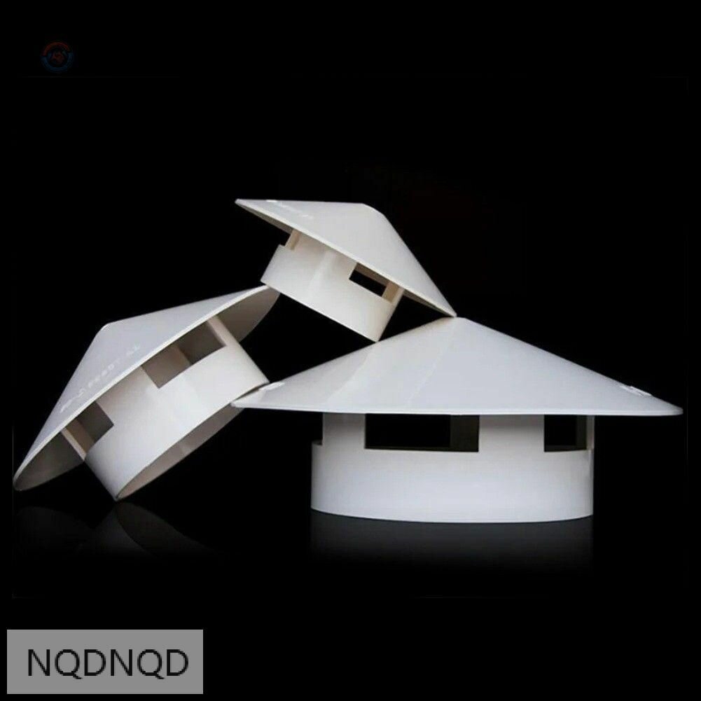 Колпак дождевик для вентиляционной трубы 75-160 мм, 3 шт, круглая ПВХ-решетка для крыши, защита от дождя и мусора, белый вентиляционный зонт