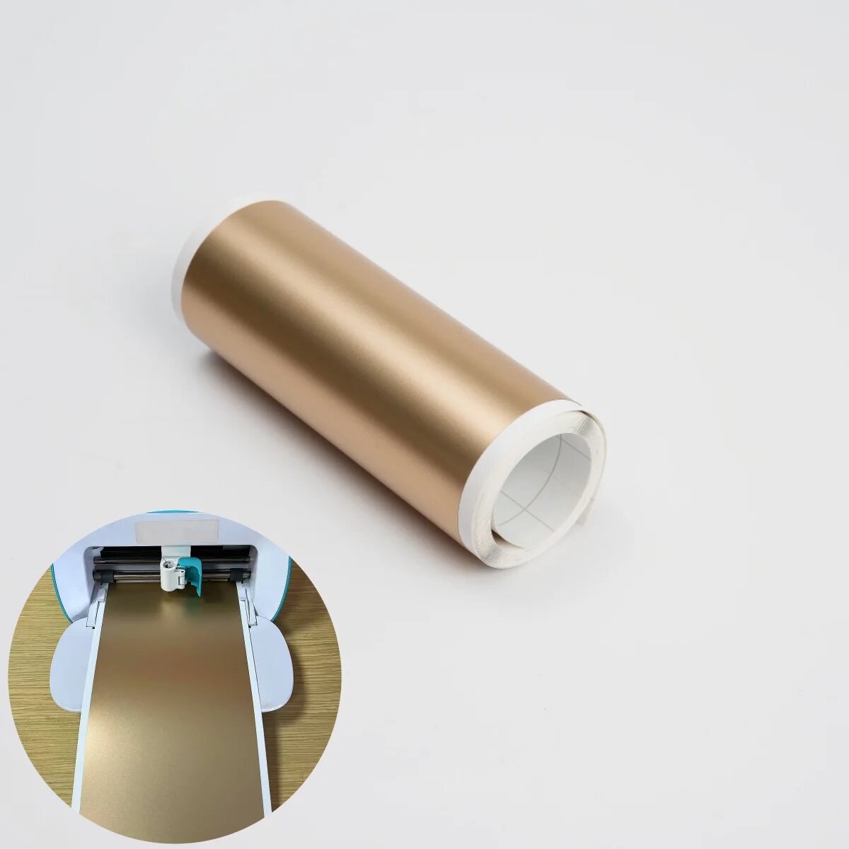 Матовая металлическая самоклеящаяся пленка для Cricut Joy 5.5x60in, Metallic Golden