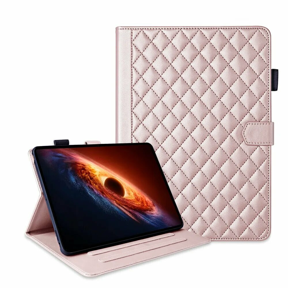 Чехол для Honor MagicPad4 / Honor MagicPad 3 Pro 12.3 планшета с ромбовидной стежкой защита, подставка и держатель стилуса в одном