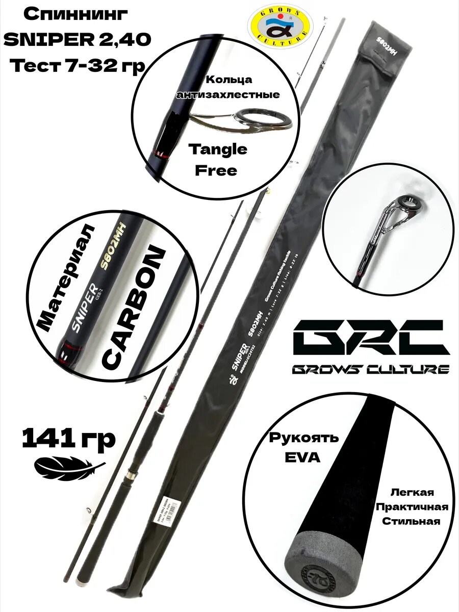 Спиннинг SNIPER GEN-2 / 2,40 м, тест 7-32 гр