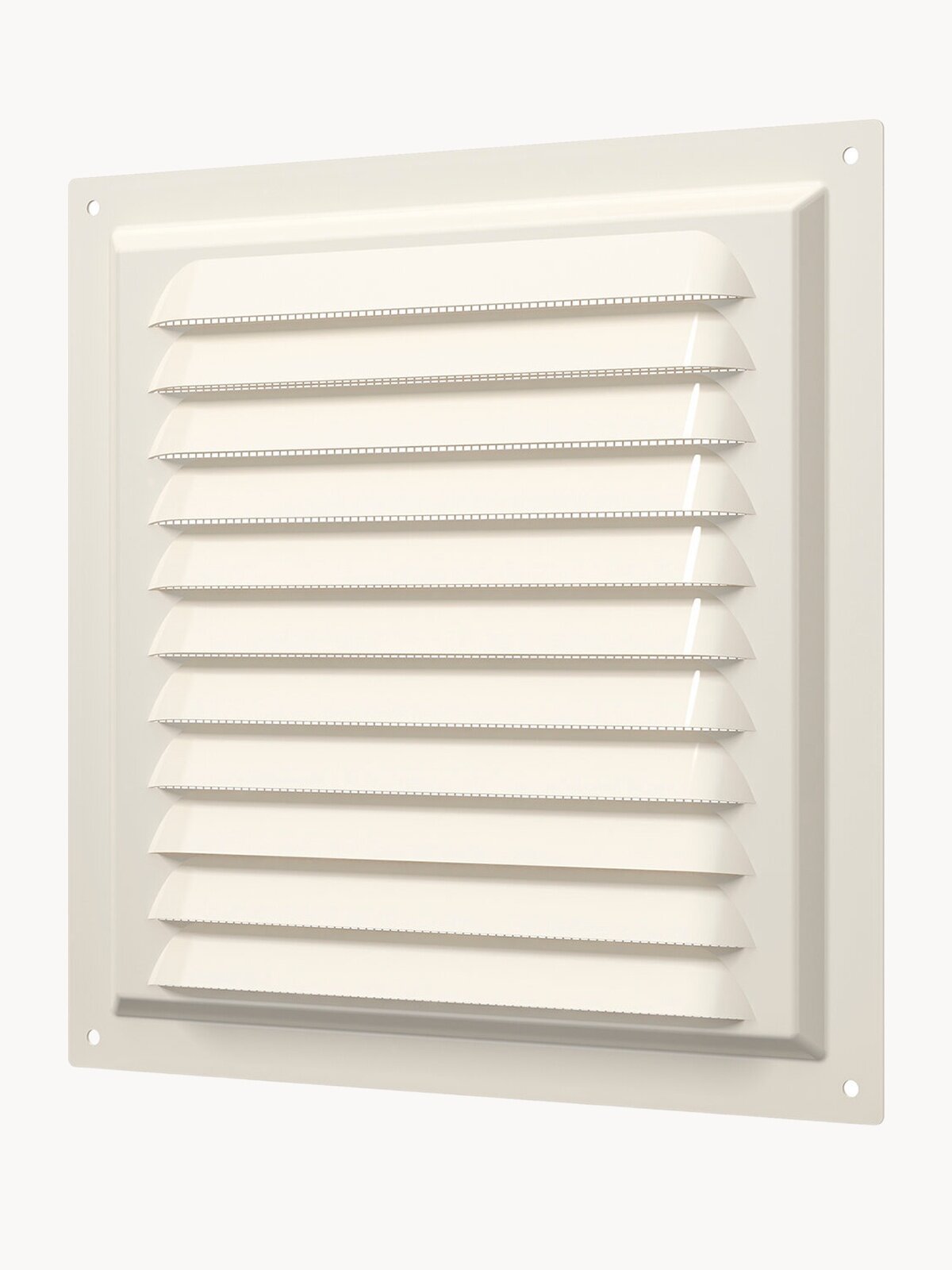 Решетка металлическая ERA 2020МЭ ivory, с сеткой, 200х200 мм, окрашенная сталь, слоновая кость