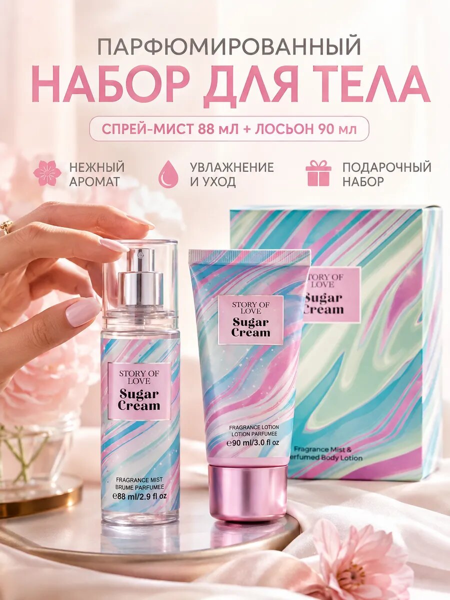 Набор подарочный Story of Love спрей-мист и лосьон для тела