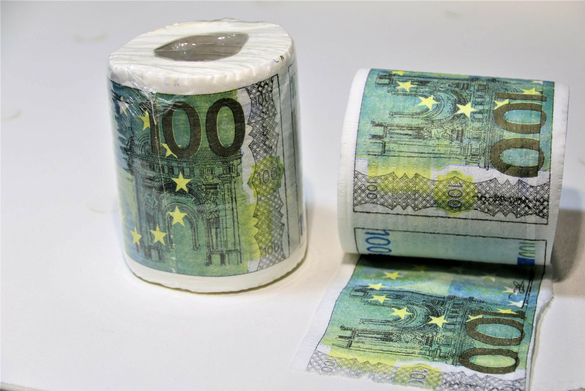 Сувенирная туалетная бумага прикол "100 евро", 2 слоя, 25 метров