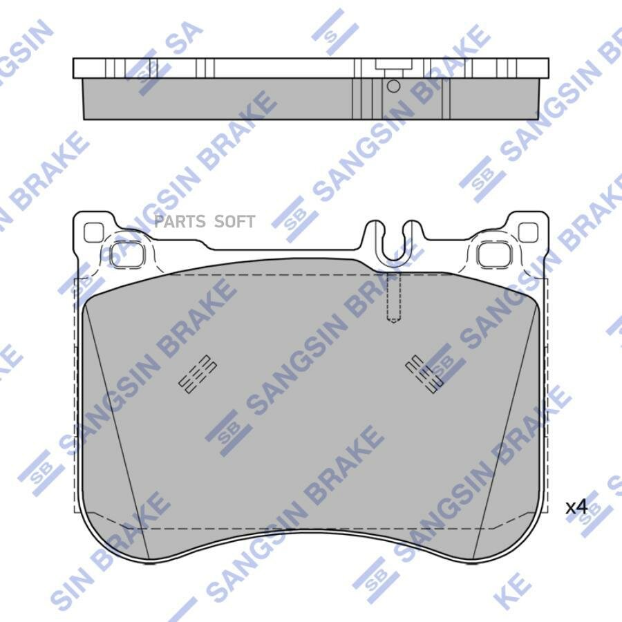 SANGSIN BRAKE Колодки тормозные дисковые