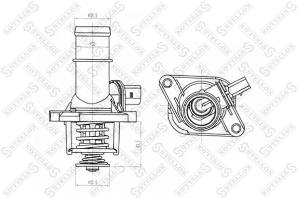 Термостат Audi A3 VW Bora Golf Passat Stellox 23-40037-SX