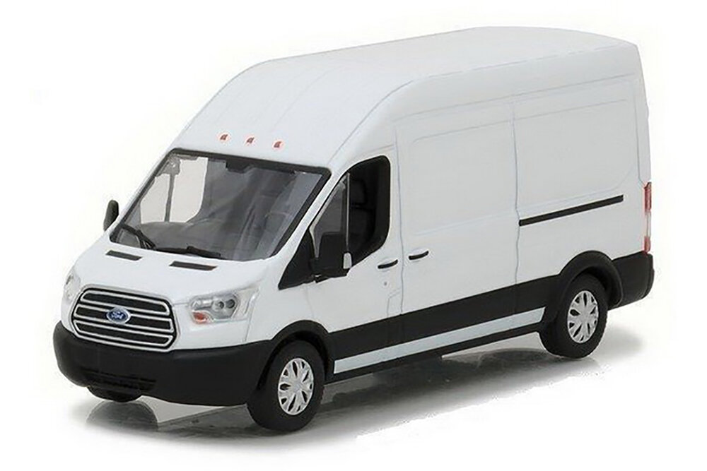 Модель коллекционная GREENLIGHT Ford transit jumbo high roof (высокая крыша) 2017 белый