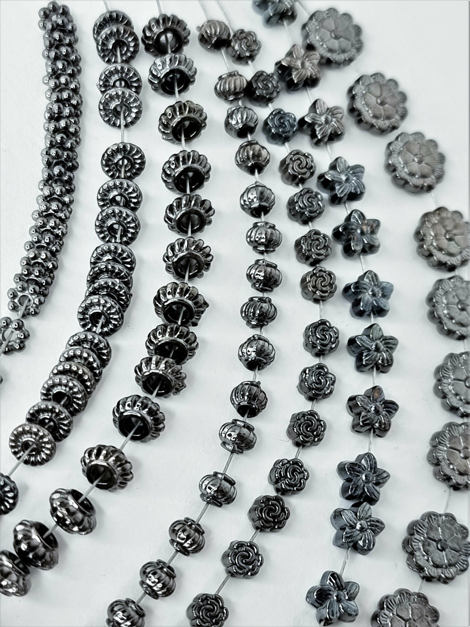 Металлические бусины 5-10мм. "Black-11". 195шт.