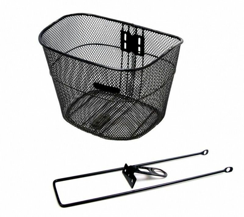 Вело корзина "Сетка" с креплениями черная