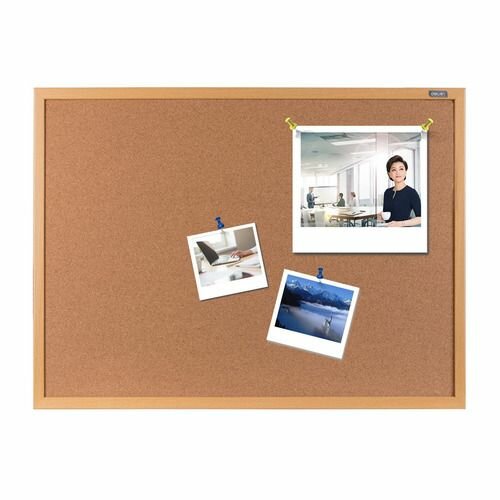 Доска пробковая Deli 8765 желтый 90x120см