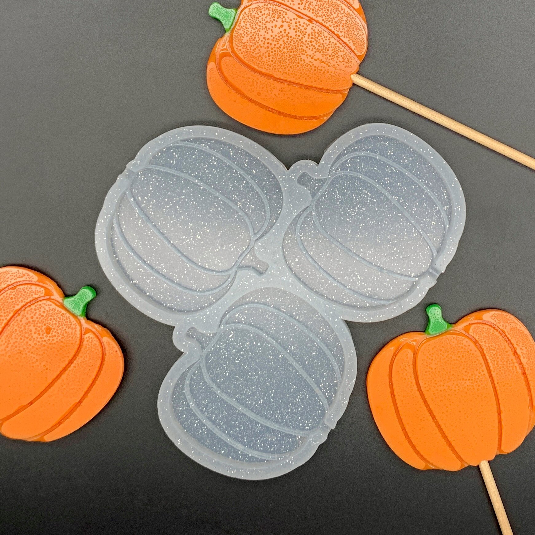 Силиконовая форма молд для леденцов и шоколада Тыква