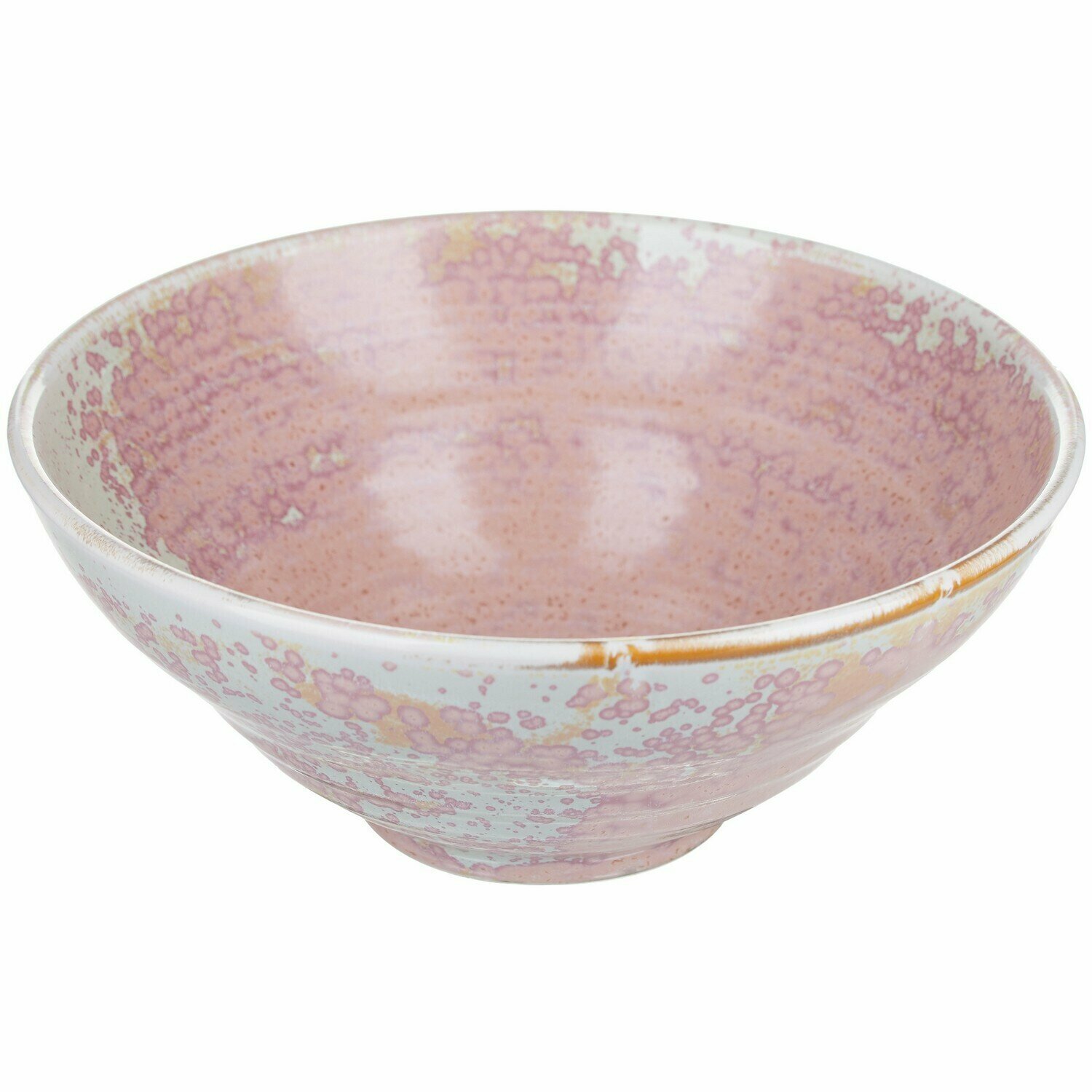 Салатник Kunstwerk Пион 900мл, 205х205х85мм, фарфор, розовый