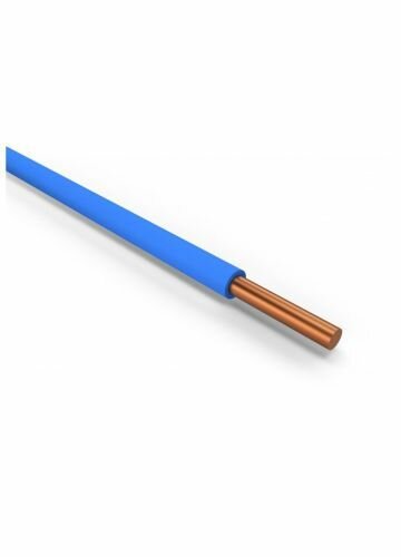 Провод ПуВ, ПВ1 6 жесткий синий ГОСТ (комплект из 5 м)