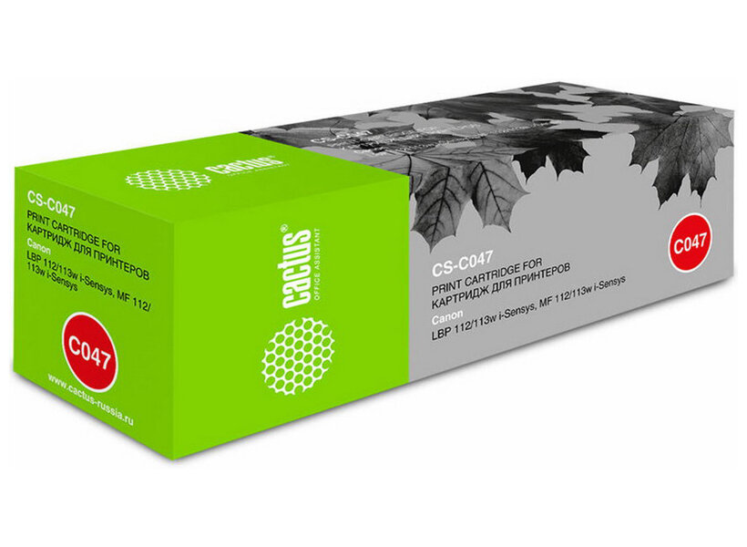 Картридж лазерный Cactus CS-C047 для Canon LBP112/LBP113W, ресурс 1600 страниц