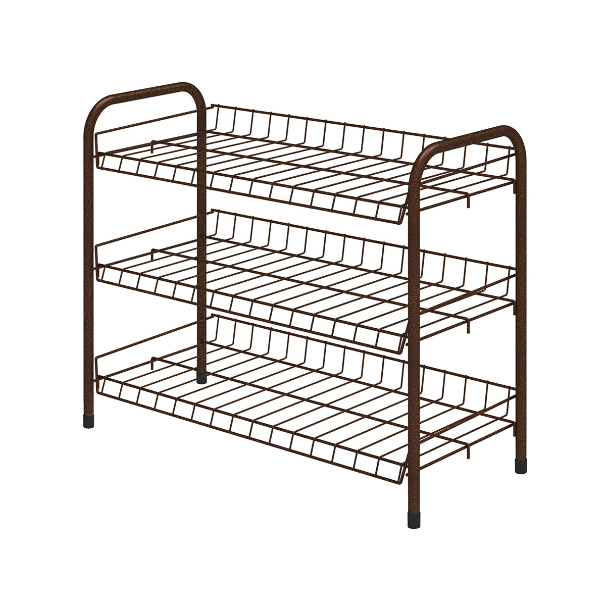 Этажерка для обуви Nika 3 полки, разборная, 66 х 28 х 52 см, медный антик
