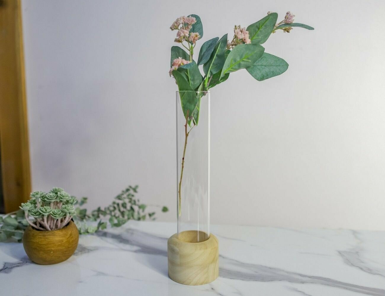 Стеклянная колба для цветов на подставке абеле, 28 см, 4 SEASONS 29219