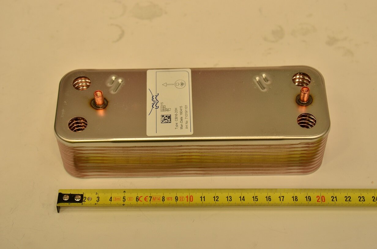 Теплообменник ГВС на 20 пластин LUNA DUO-TEC, LUNA MAX, LUNA-3 COMFORT HT, LUNA MAX, PRIME HT, Baxi 5689930