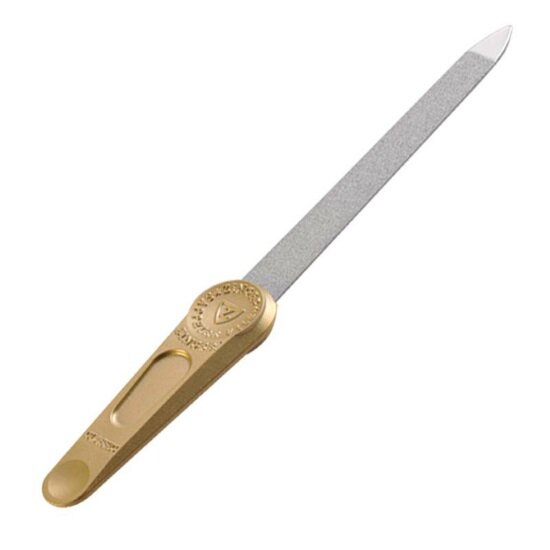 Пилка для ногтей маленькая металлическая FB-40(5) gold zinger золотая
