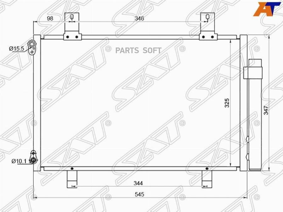 Радиатор кондиционера Suzuki Swift 03-10 SAT ST-SZ33-394-0 | цена за 1 шт