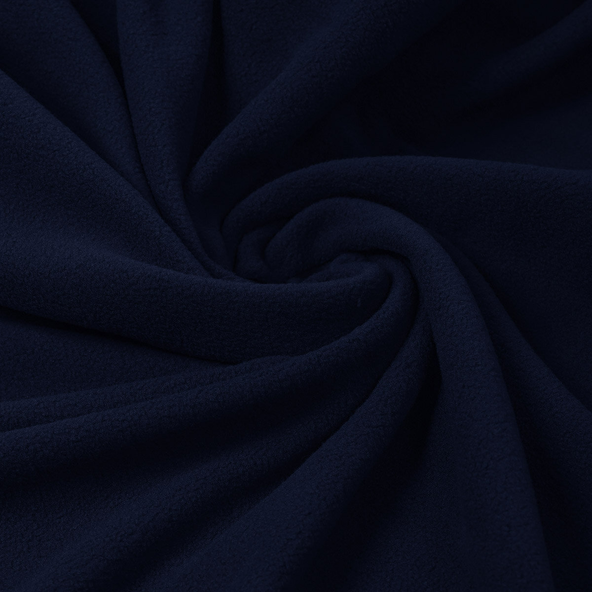 Ткань флис антипиллинг 280 гр, цвет темно-синий. Готовый отрез 1*1,5м