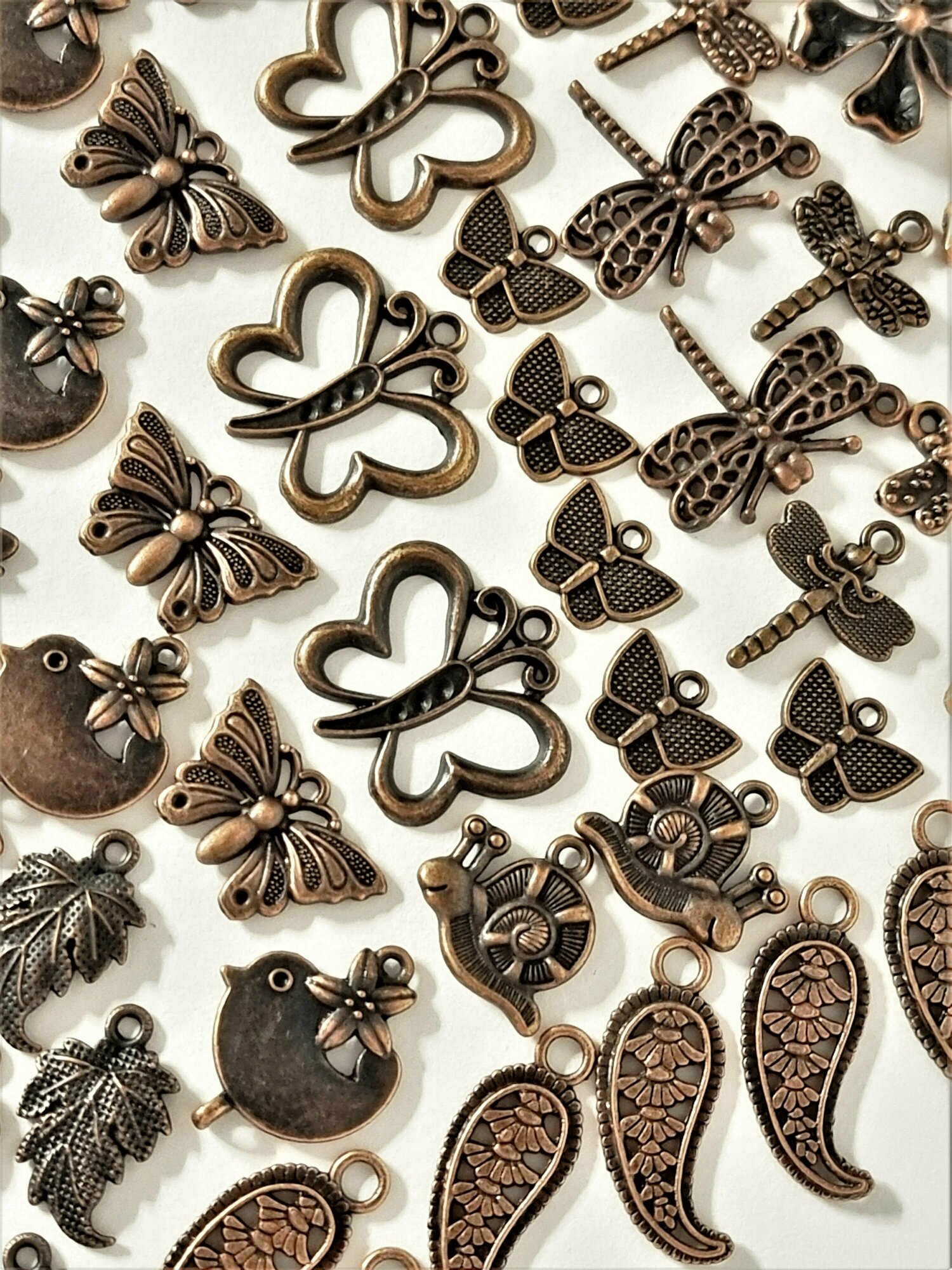 Подвески металлические. Природа. Медь. 66шт.