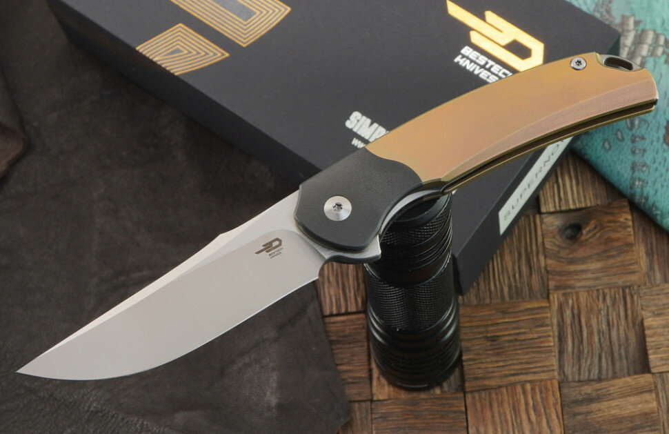 Складной нож Bestech Knives Supernova, сталь Bohler M390, рукоять титан