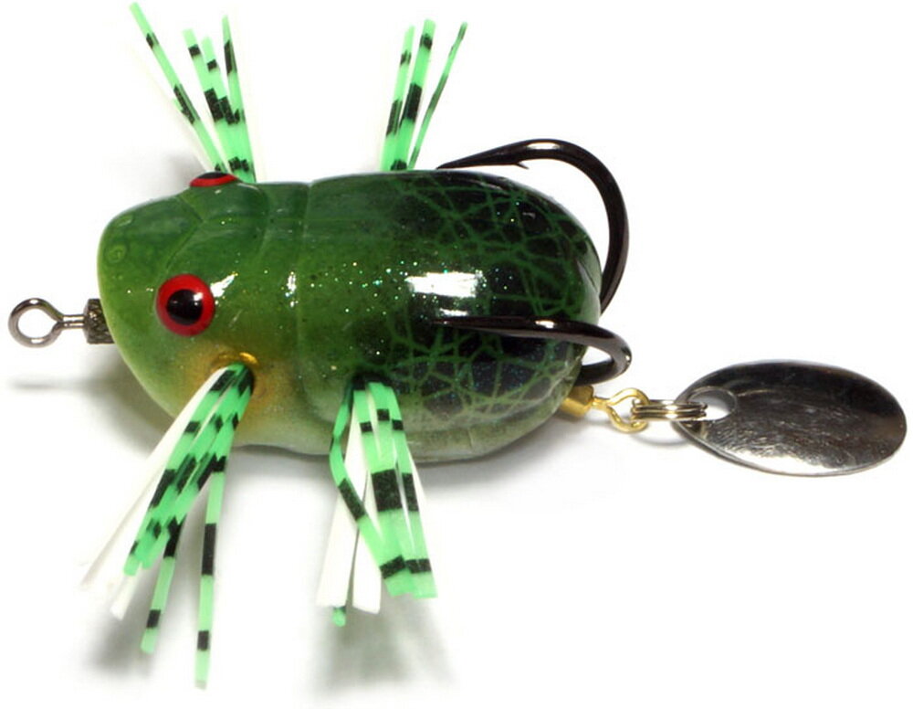 Приманка-незацеп. Kosadaka мягк. оснащ. плав. Лягушка-поппер-спинер им. лапкок LB10 30mm, 4g, цвет C64