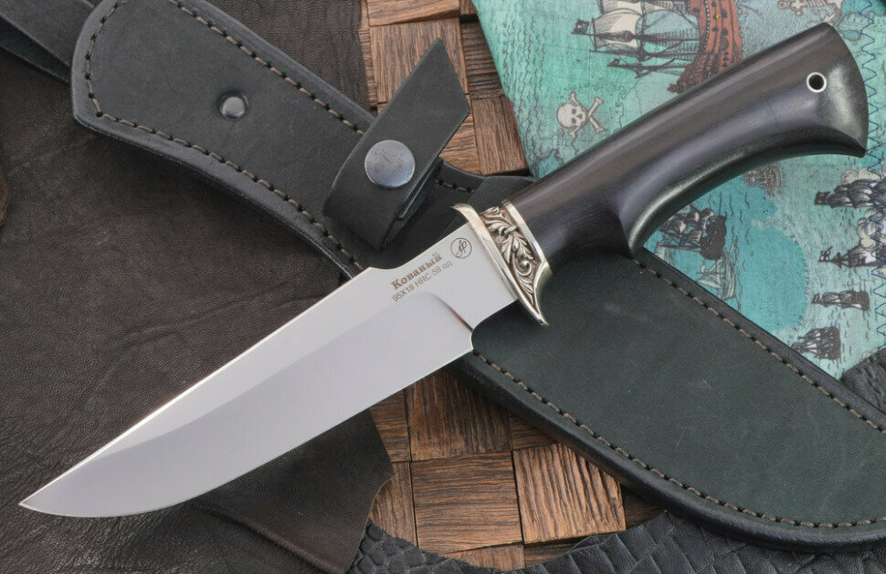 Нож Фурсач А. А. Ирбис, кованая 95Х18, граб