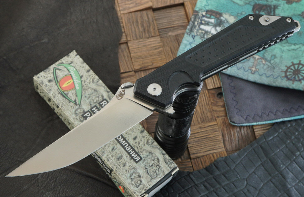 Складной нож Reptilian Вист 01 сталь D2 Satin, рукоять Black G10
