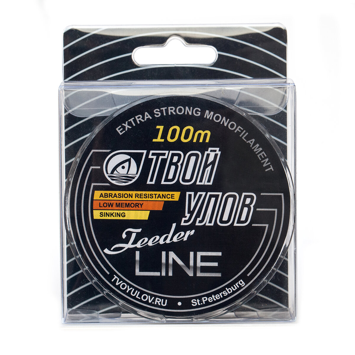 Леска Твой Улов Feeder Line, толщина 0.5 мм, тест 14.0 кг, длина 100 м, цвет черный