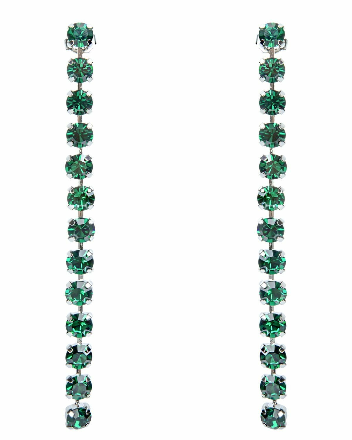 Серьги с подвесками, кристаллы Swarovski