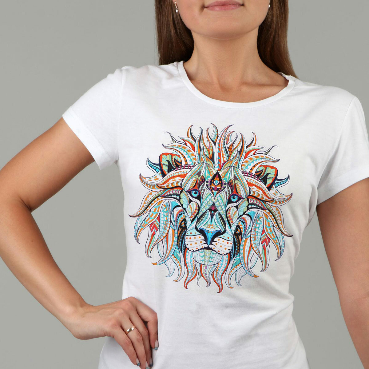 Термотрансфер для одежды Арт Узор Лев, 4448290, 18,5*18,5 см, 5 шт