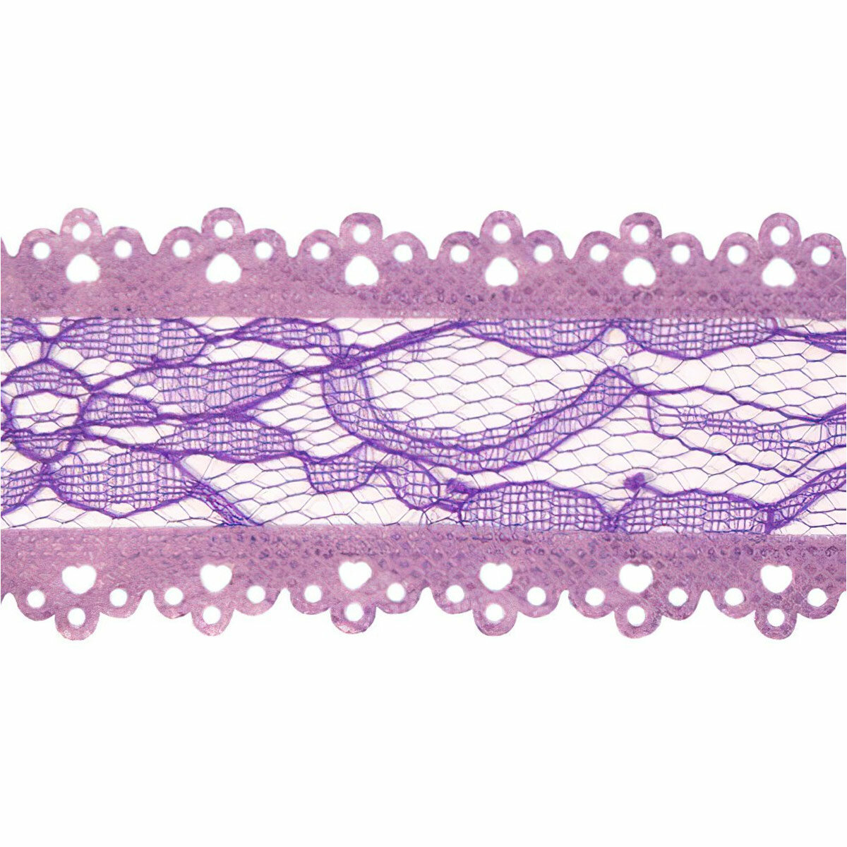 Лента для творчества и упаковки подарков ажурная, 50мм*25м, Айрис (07 сиреневый)