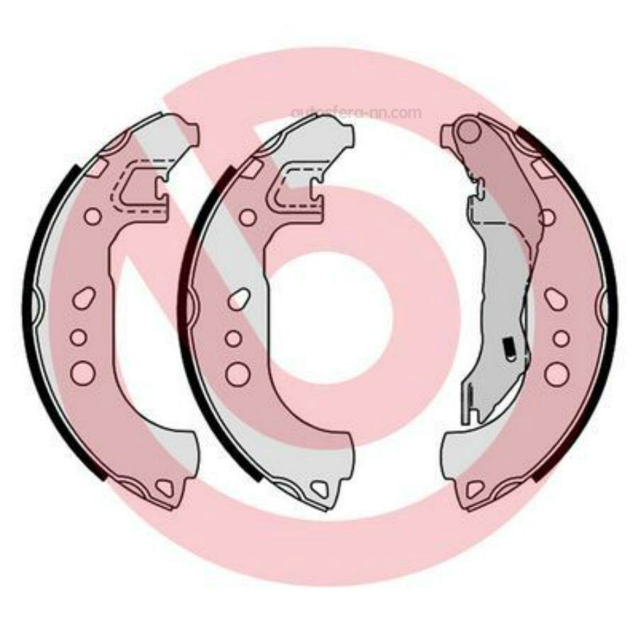 BREMBO S85543 ( S 85 543 ) К-т бараб. тормоз. колодок SEAT TOLEDO IV 2012-19, SKODA RAPID 2012-, ROOMSTER (5J7) 2006-