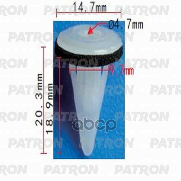 Фиксатор пластиковый Infiniti, Nissan применяемость: вставки под саморез PATRON арт. P37-1128