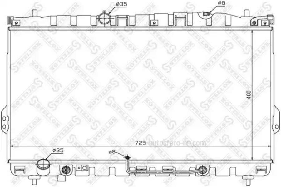 STELLOX 1025305SX радиатор системы охлаждения! АКПП\ Hyundai Trajet 2.0i 16V 99-06/2.0CRDi 01-06